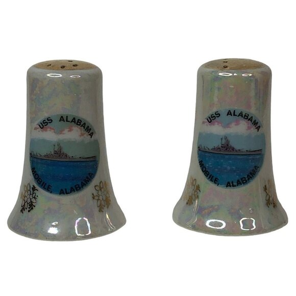 Kenmar | Kitchen | Vintage Salt And Pepper Shakers Uss Alabama ...
